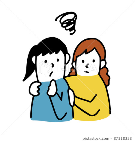 Illustration of a family with anxiety,... - Stock Illustration ...