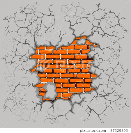 Broken Brick Wall Vector
