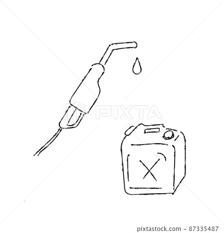 Illustration of fuel tank line drawing - Stock Illustration [87335487 ...