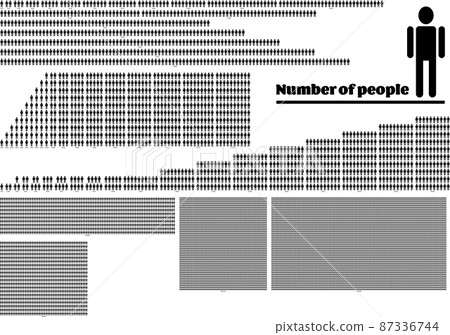 Pictogram demographic graph showing the number... - Stock Illustration ...
