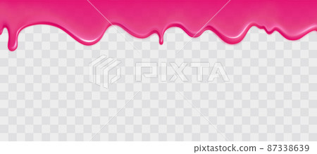 Dripping glossy pink slime border-插圖素材 [87338639] - PIXTA圖庫