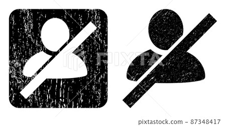 Rubber Not Allowed Man Stencil Watermark - Stock Illustration [87348417 ...