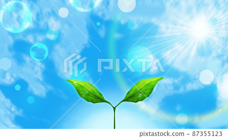 Fresh green_environment_image background SDGs_ECO - Stock Illustration ...