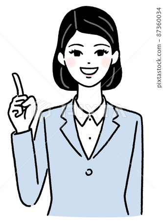 A young lady to explain - Stock Illustration [87360034] - PIXTA