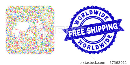 Free Shipping Watermark Stamp Seal and... - Stock Illustration ...