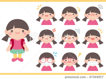 Elementary school student icon set - Stock Illustration [87369957] - PIXTA