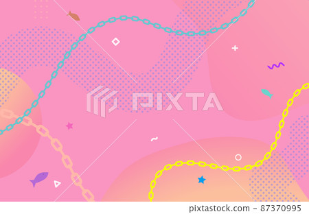 Abstract pink curve and chain gradient... - Stock Illustration ...