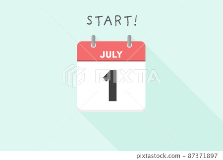 July 1st daily calendar --Simple paper calendar... - Stock Illustration ...