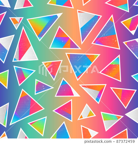 Bright triangle pattern. - Stock Illustration [87372459] - PIXTA