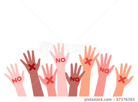 Vector illustrations of people who oppose - Stock Illustration ...
