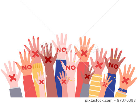 Vector illustrations of people who oppose - Stock Illustration ...