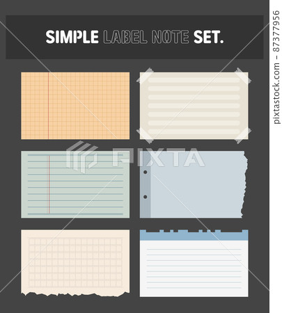Simple label note paper illustration 01 - Stock Illustration [87377956 ...