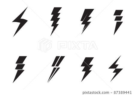 Thunderbolt logo and symbol vector - Stock Illustration [87389441] - PIXTA