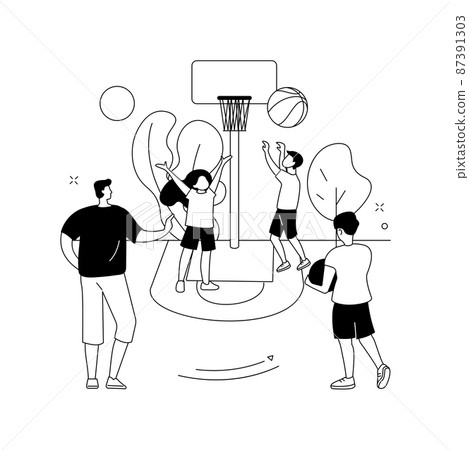 Basketball camp abstract concept vector... - Stock Illustration ...