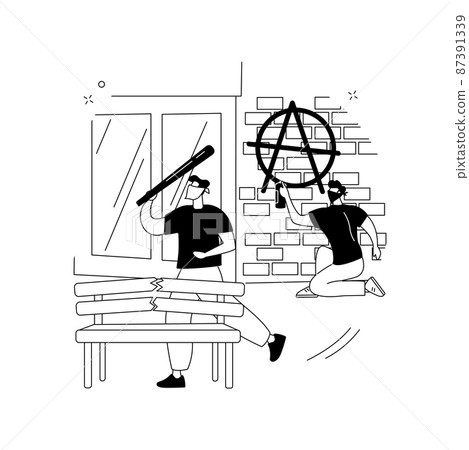 Vandalism abstract concept vector illustration. - Stock Illustration ...