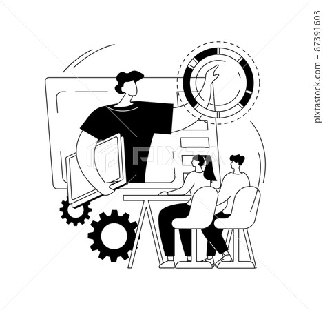 Online workshop abstract concept vector... - Stock Illustration ...