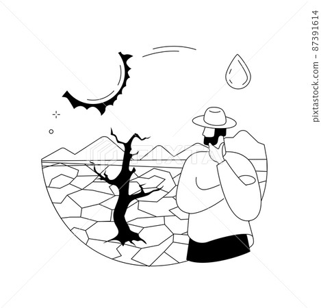 Drought abstract concept vector illustration. - Stock Illustration ...