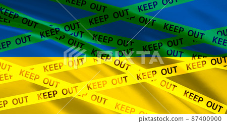 Ukrainian flag off-limits background - Stock Illustration [87400900 ...