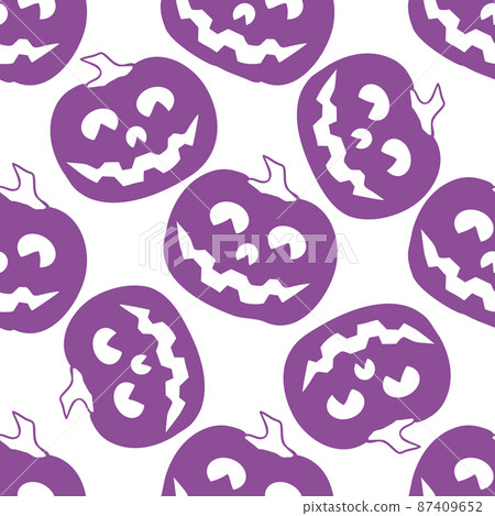 Seamless pattern silhouette halloween grimace... - Stock Illustration ...