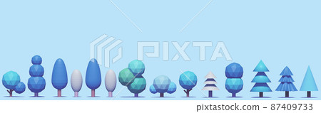 Banner frame background winter tree forest... - Stock Illustration ...