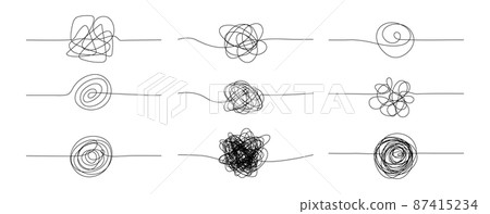 Confused Complicated Way, Chaos or Problem Concept - Stock Illustration ...