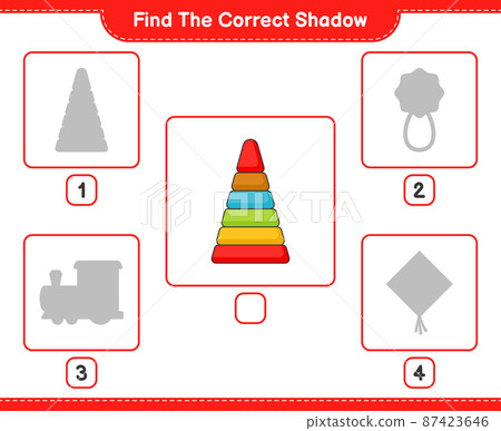 Find the correct shadow. Find and match the... - Stock Illustration ...