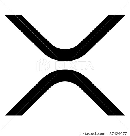 Ripple XRP cryptocurrency virtual currency logo... - Stock Illustration ...