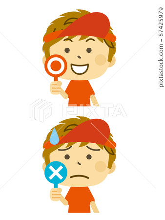 Golf man correct / incorrect judgment - Stock Illustration [87425979 ...
