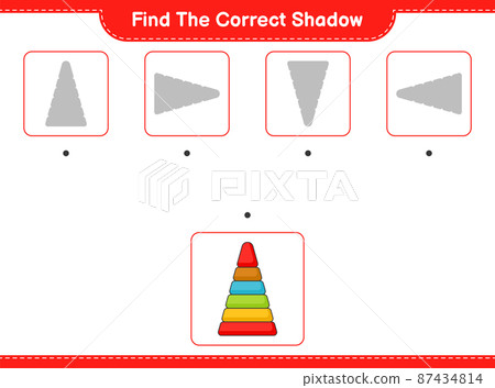 Find the correct shadow. Find and match the... - Stock Illustration ...