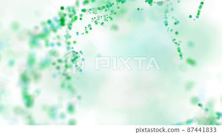 CG particles Green particles with the image of... - Stock Illustration ...