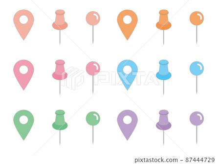 Simple and flat map pin icon - Stock Illustration [87444729] - PIXTA