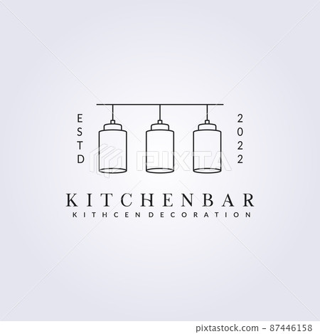 kitchen bar interior design logo, kitchen bar... - Stock Illustration ...