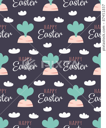 cartoon easter pattern with carrots, vector...-插圖素材 [87451837] - PIXTA圖庫