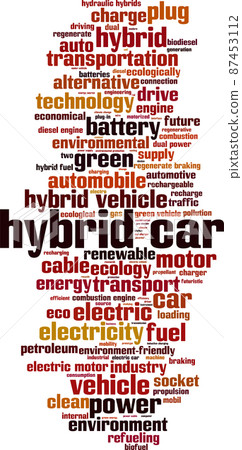 Hybrid car word cloud - Stock Illustration [87453112] - PIXTA