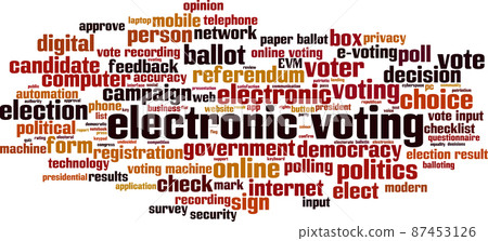Electronic voting word cloud - Stock Illustration [87453126] - PIXTA