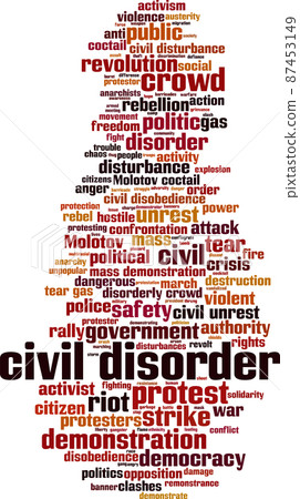 Civil disorder word cloud - Stock Illustration [87453149] - PIXTA