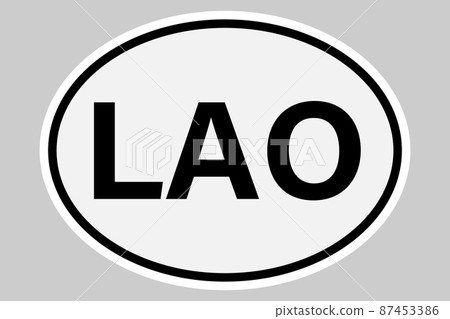 Laos international vehicle registration code - Stock Illustration ...