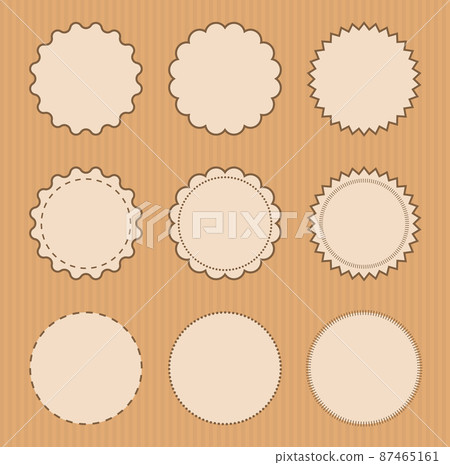 Collection of round decorative vintage label... - Stock Illustration ...