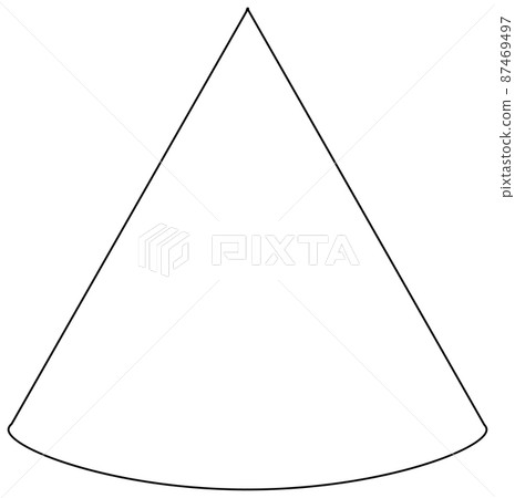 Conical shape black and white doodle character - Stock Illustration ...