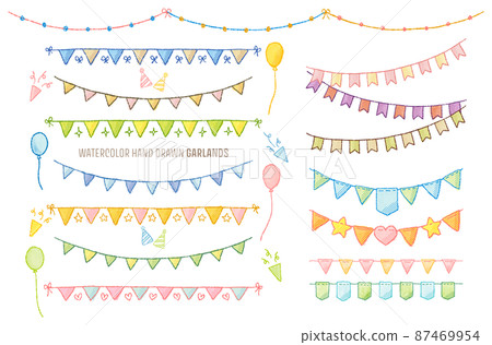 Hand drawn garland set - Stock Illustration [87469954] - PIXTA
