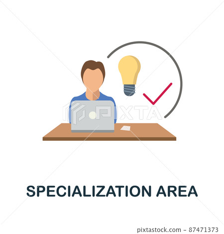 Specialization Area flat icon. Colored element... - Stock Illustration ...