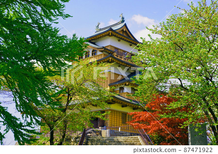Spring Suwa Takashima Castle [Nagano Prefecture] - Stock Photo ...