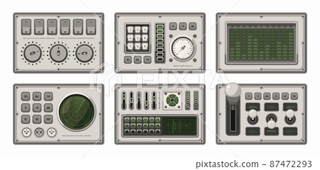 Control panels templates. Ui colored set... - Stock Illustration ...