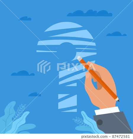 Solution of issue. Ignoring problem, hand... - Stock Illustration ...