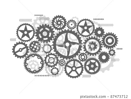 Gears tech background. Engineering computing... - Stock Illustration ...