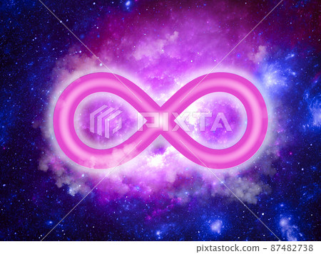 Infinity sign on the background of space... - Stock Illustration ...