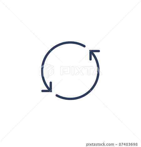 Linear icon of cyclic rotation, recycling...-插圖素材 [87483698] - PIXTA圖庫