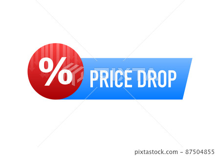 Advertising with red price drop for banner... - Stock Illustration ...