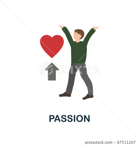 Passion flat icon. Colored element sign from...-插圖素材 [87511207] - PIXTA圖庫