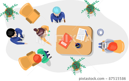 Business office connection working concept.... - Stock Illustration ...